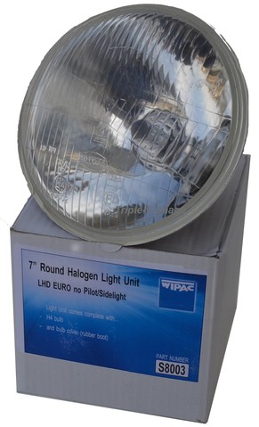 WIPAC 7" H4 LHD LIGHT UNIT C/W BULB